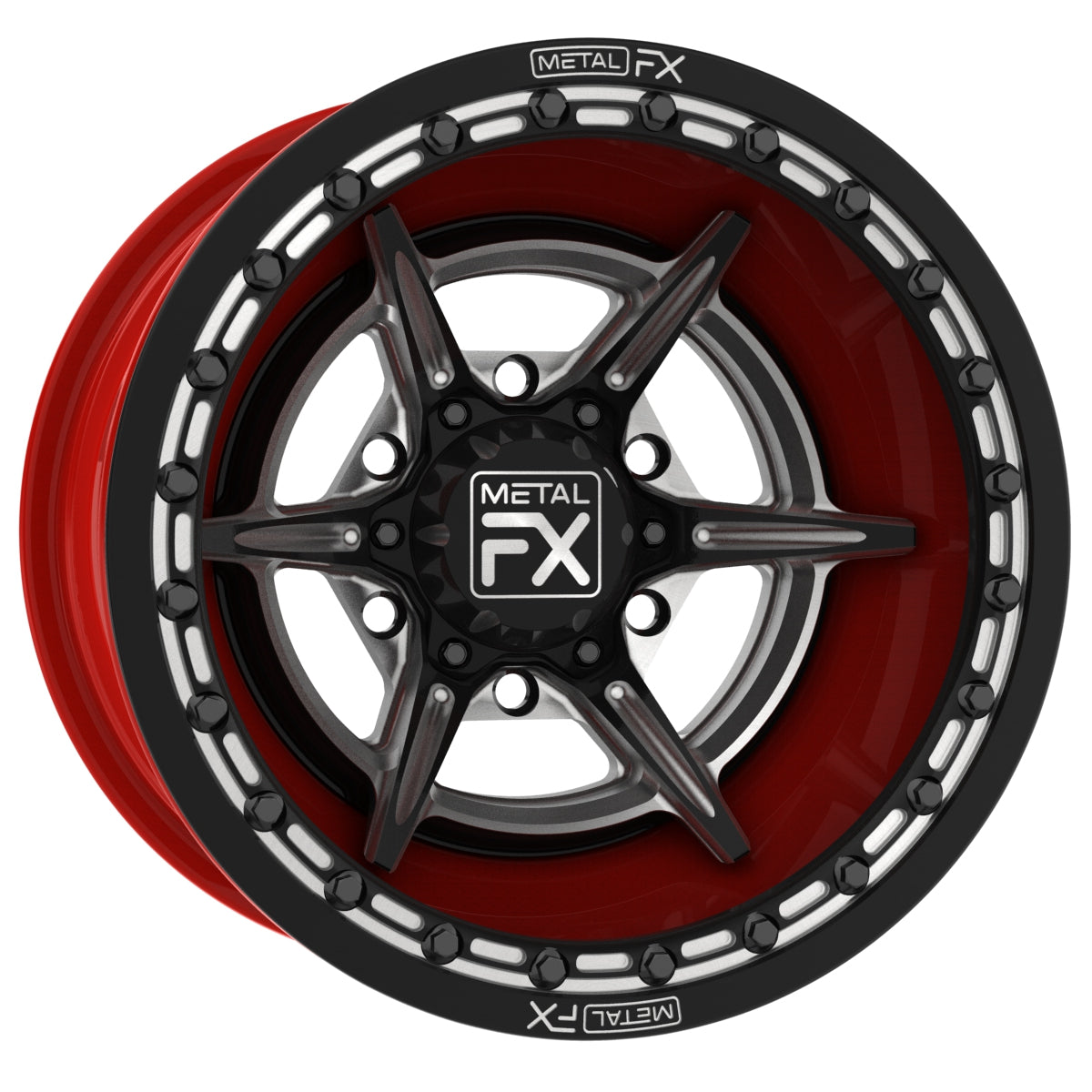 Bullet 6R - Forged 3-Piece - Beadlock - Custom | Metal FX Offroad - UTV ...